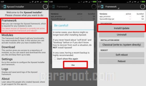 Xposed Framework APK buat MIUI 6 / 7 / 8 / 9 Kitkat | CaraRoot.com